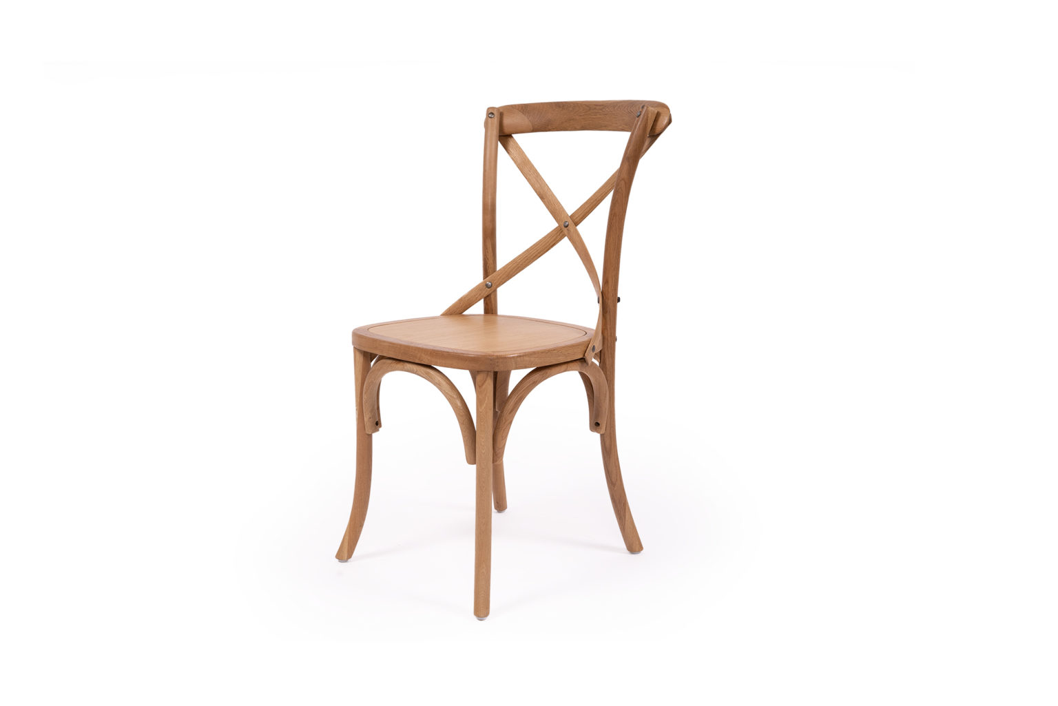 Provincial Cross Back Chair - Natural Oak - Timber Seat - Abide Interiors