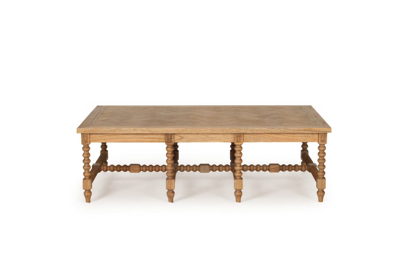 Stradbroke Bobbin Coffee Table - Herringbone Top - Abide Interiors