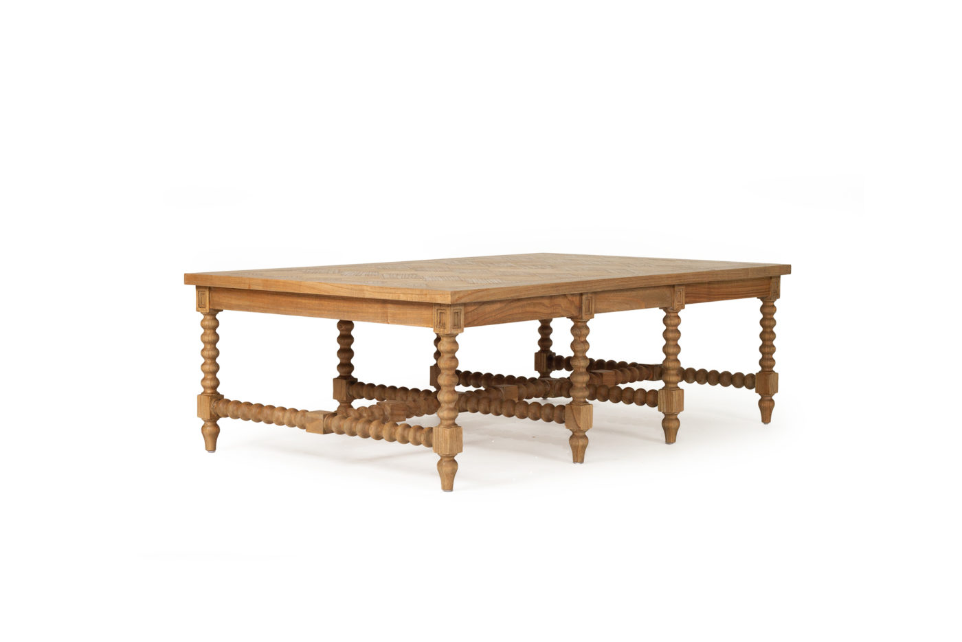 Stradbroke Bobbin Coffee Table - Herringbone Top - Abide Interiors