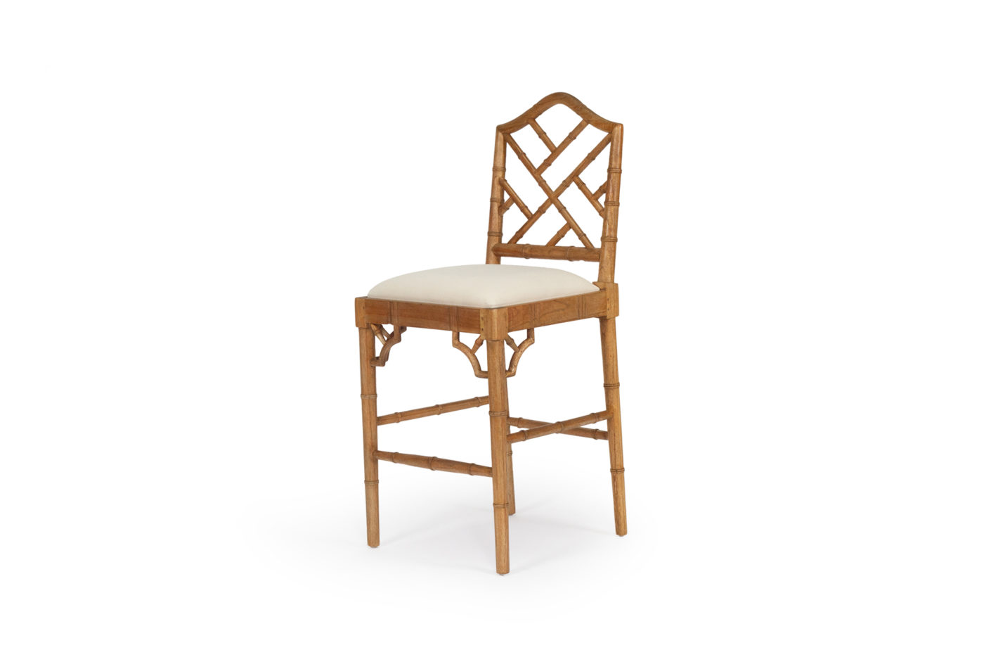 Chippendale Counter Stool - Weathered Oak - Abide Interiors