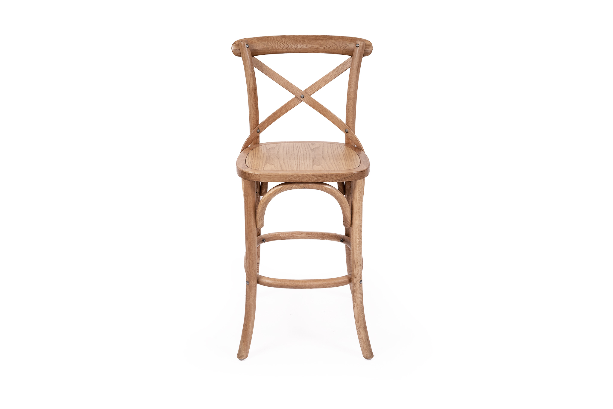 Provincial Cross Back Counter Stool – Natural Oak – Timber Seat – Abide ...