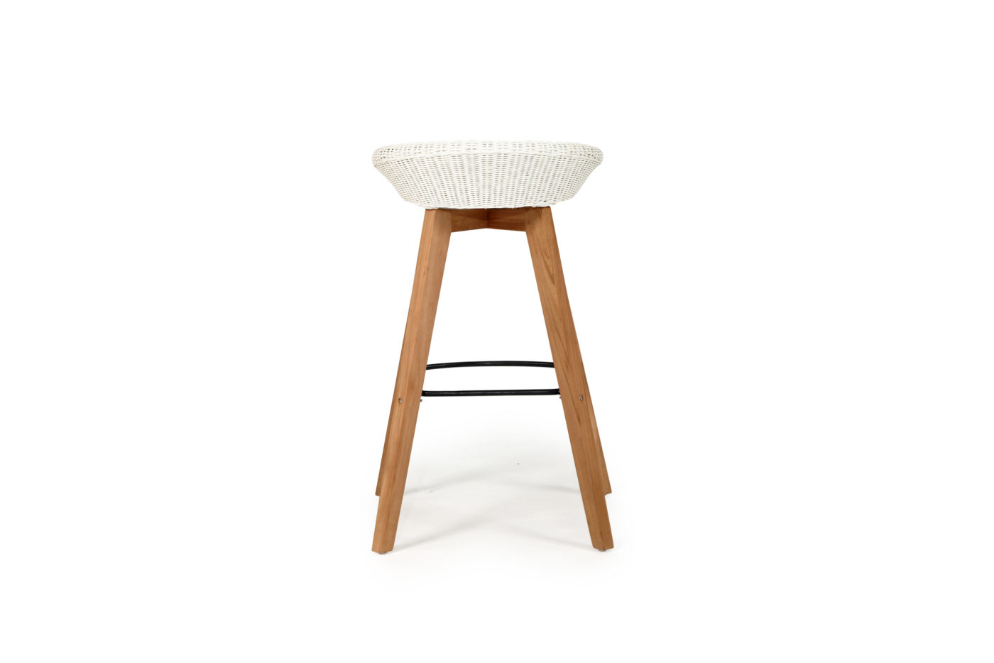 Oceanic Outdoor Backless Bar Stool - White - Abide Interiors