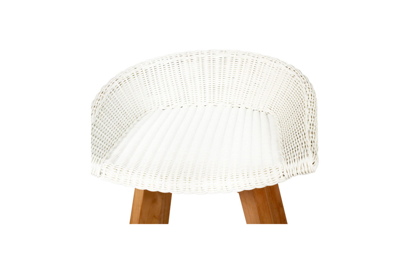 Oceanic Outdoor Backless Bar Stool - White - Abide Interiors