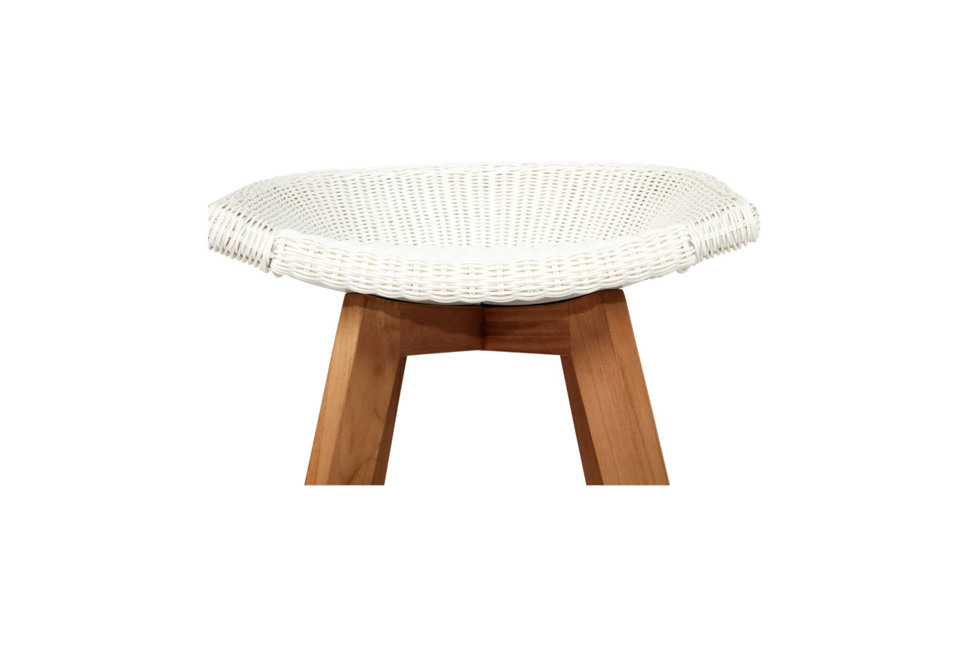 Oceanic Outdoor Backless Bar Stool - White - Abide Interiors