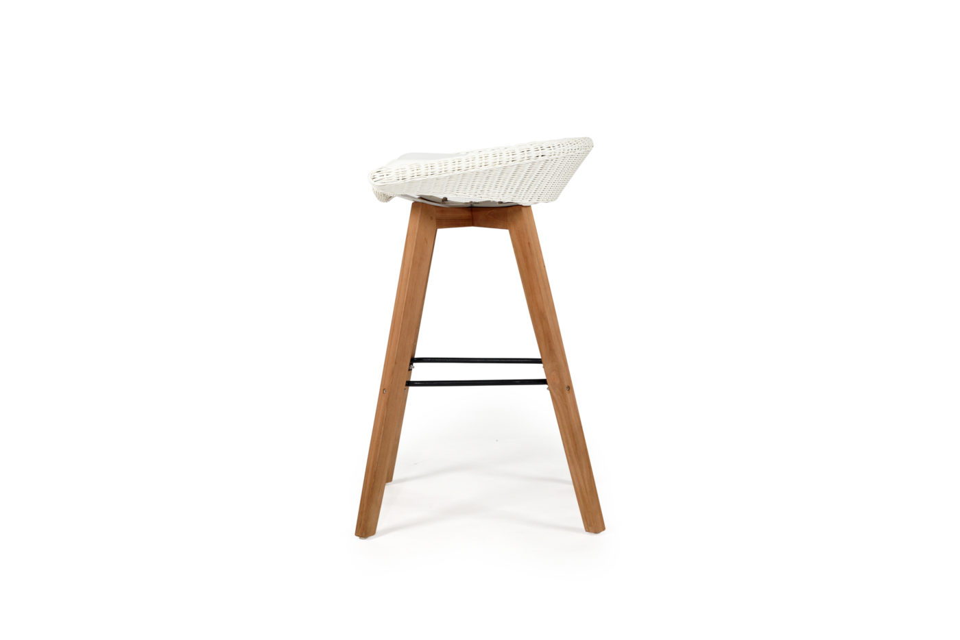 Oceanic Outdoor Backless Bar Stool - White - Abide Interiors