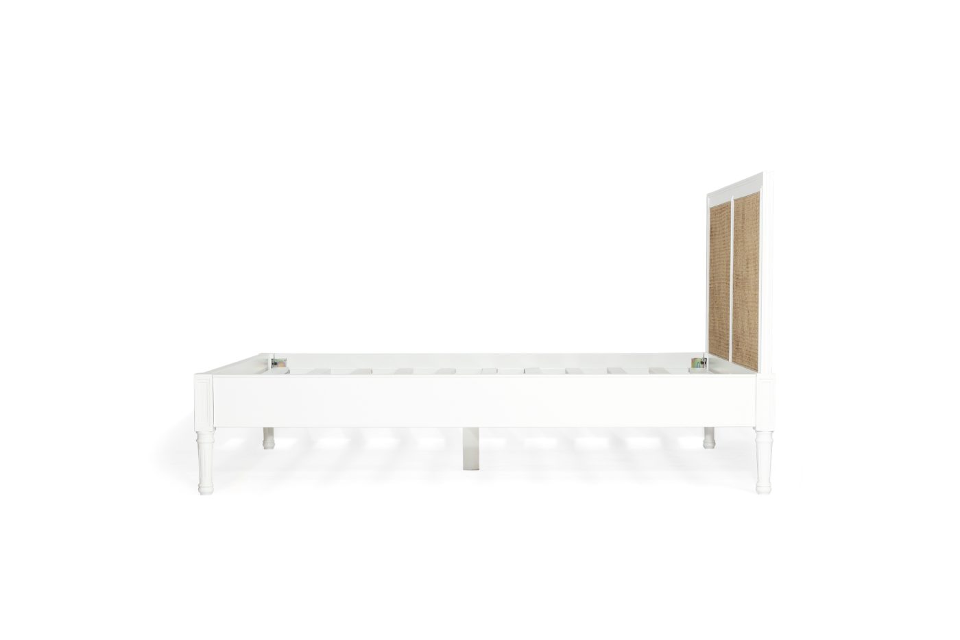 Hamilton Cane Bed - Super King Size - Low End - White - Abide Interiors