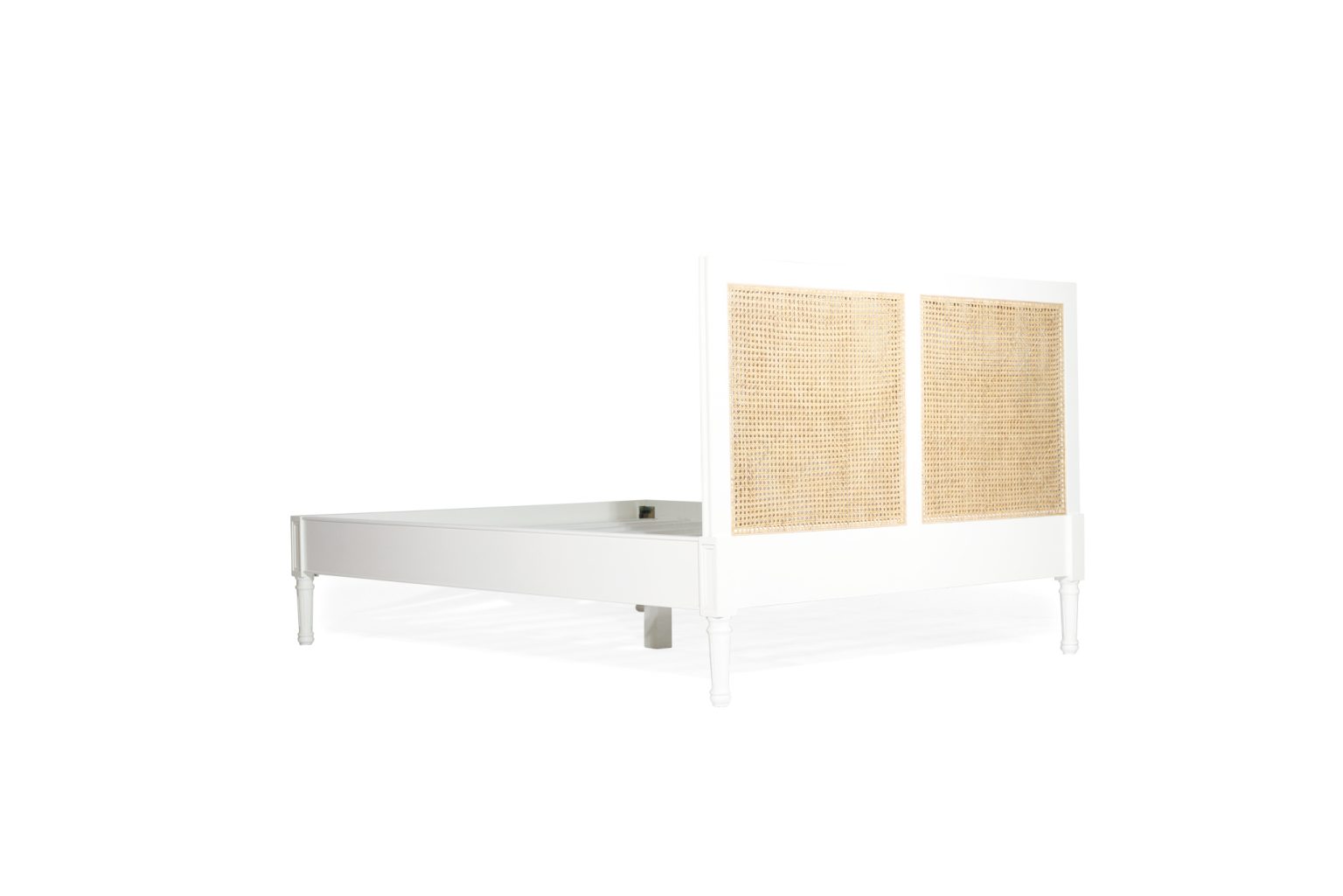 Hamilton Cane Bed - Super King Size - Low End - White - Abide Interiors