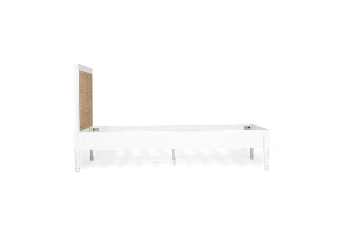 Hamilton Cane Bed - King Single Size - Low End - White - Abide Interiors