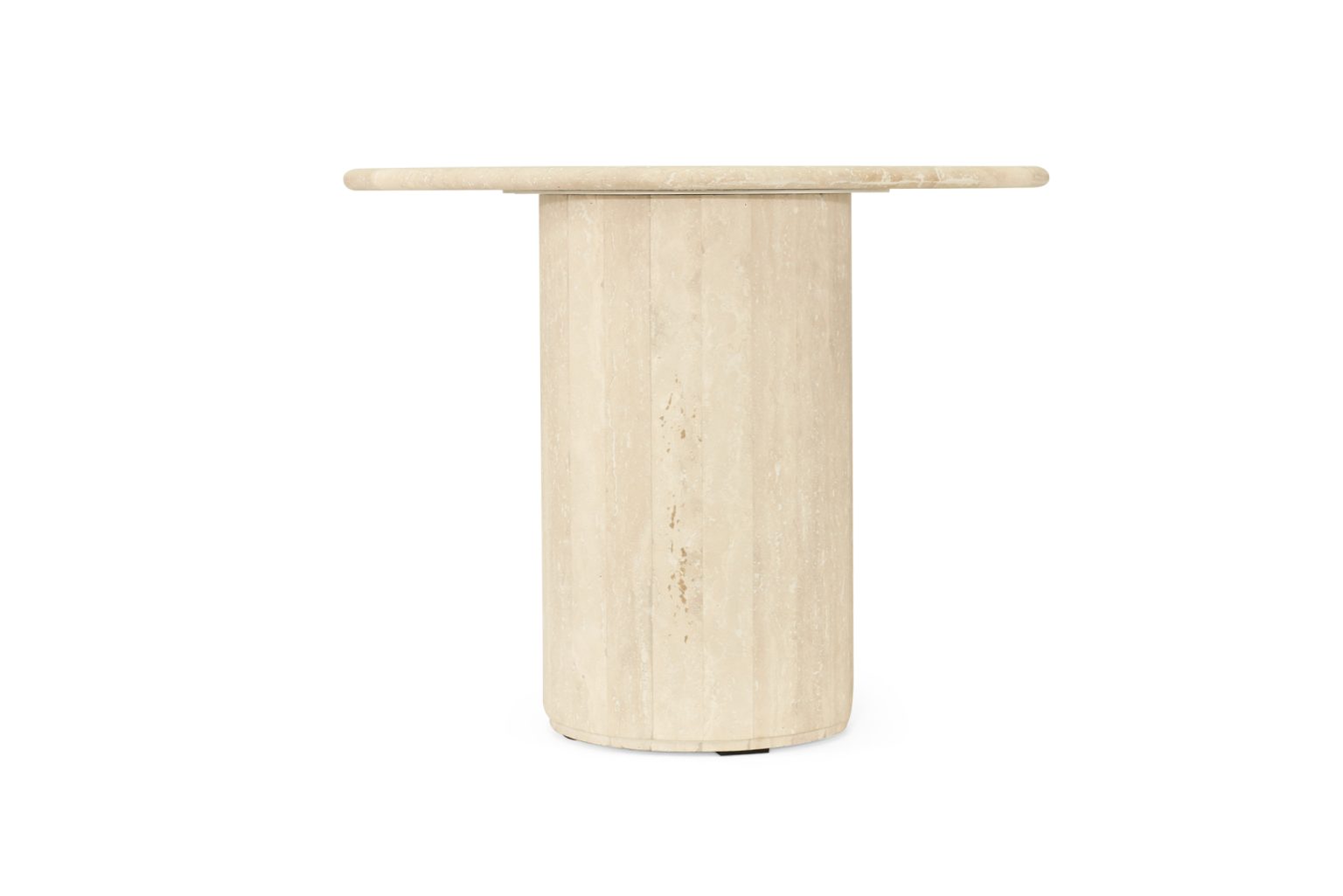 Geo Travertine Organic Side Table - 58cm - Abide Interiors