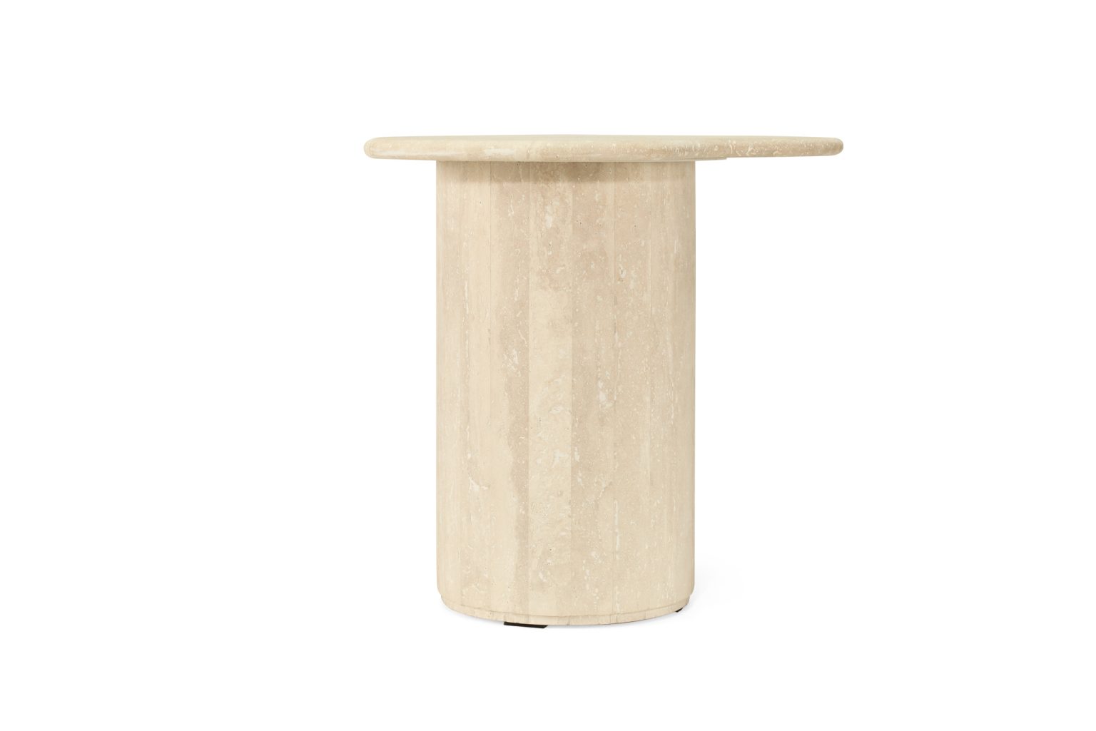 Geo Travertine Organic Side Table - 58cm - Abide Interiors