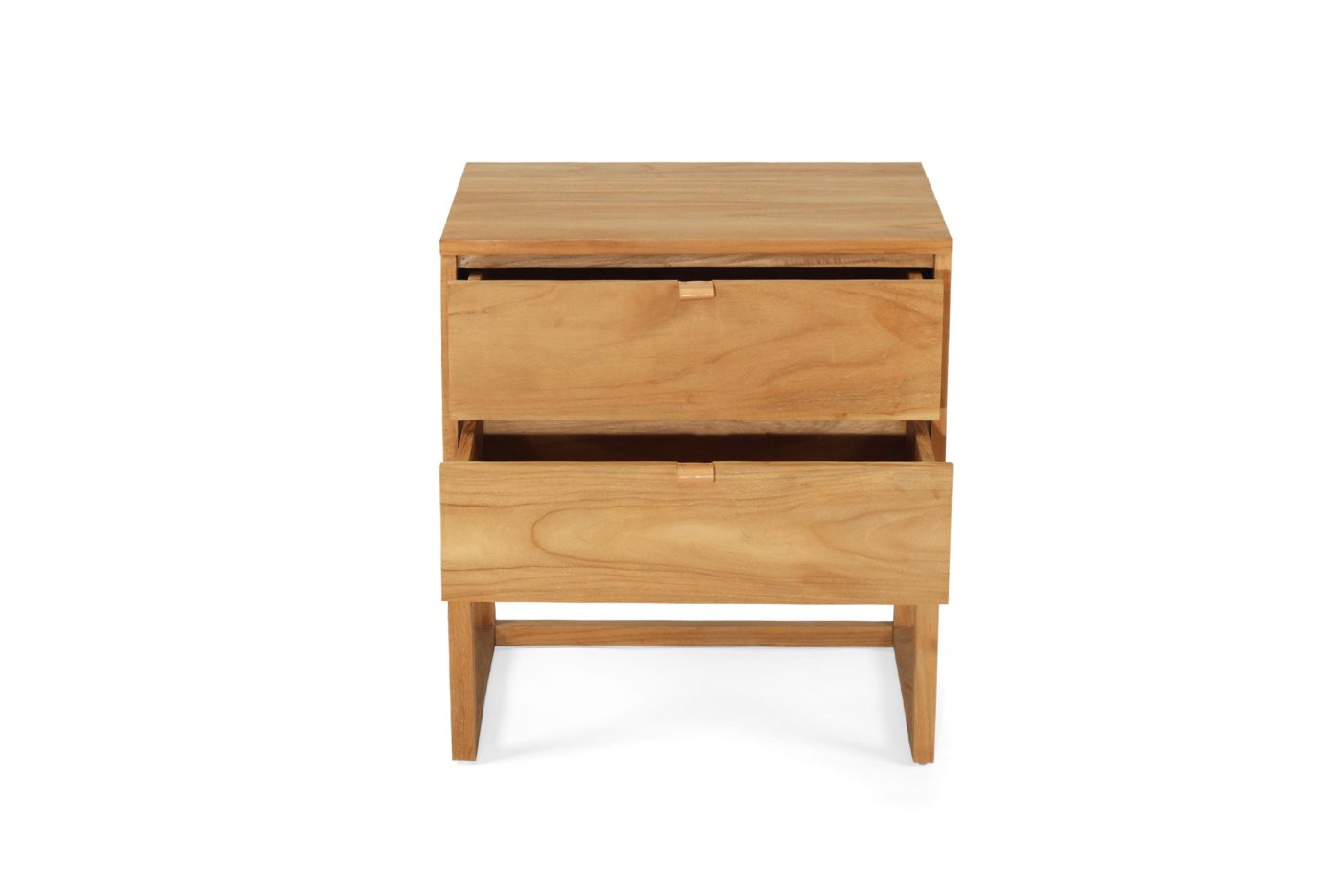 Flynn Bedside Table - 2 Drawer -Natural - Abide Interiors