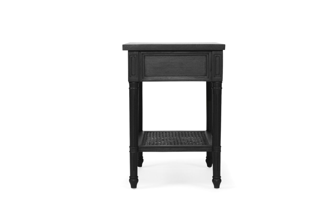 Hamilton Cane Bedside Table - Black - Abide Interiors