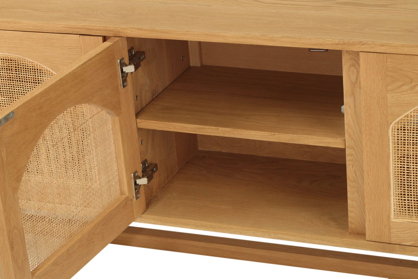 Clovelly Entertainment Unit - Four Door - Arch Windows - Natural ...