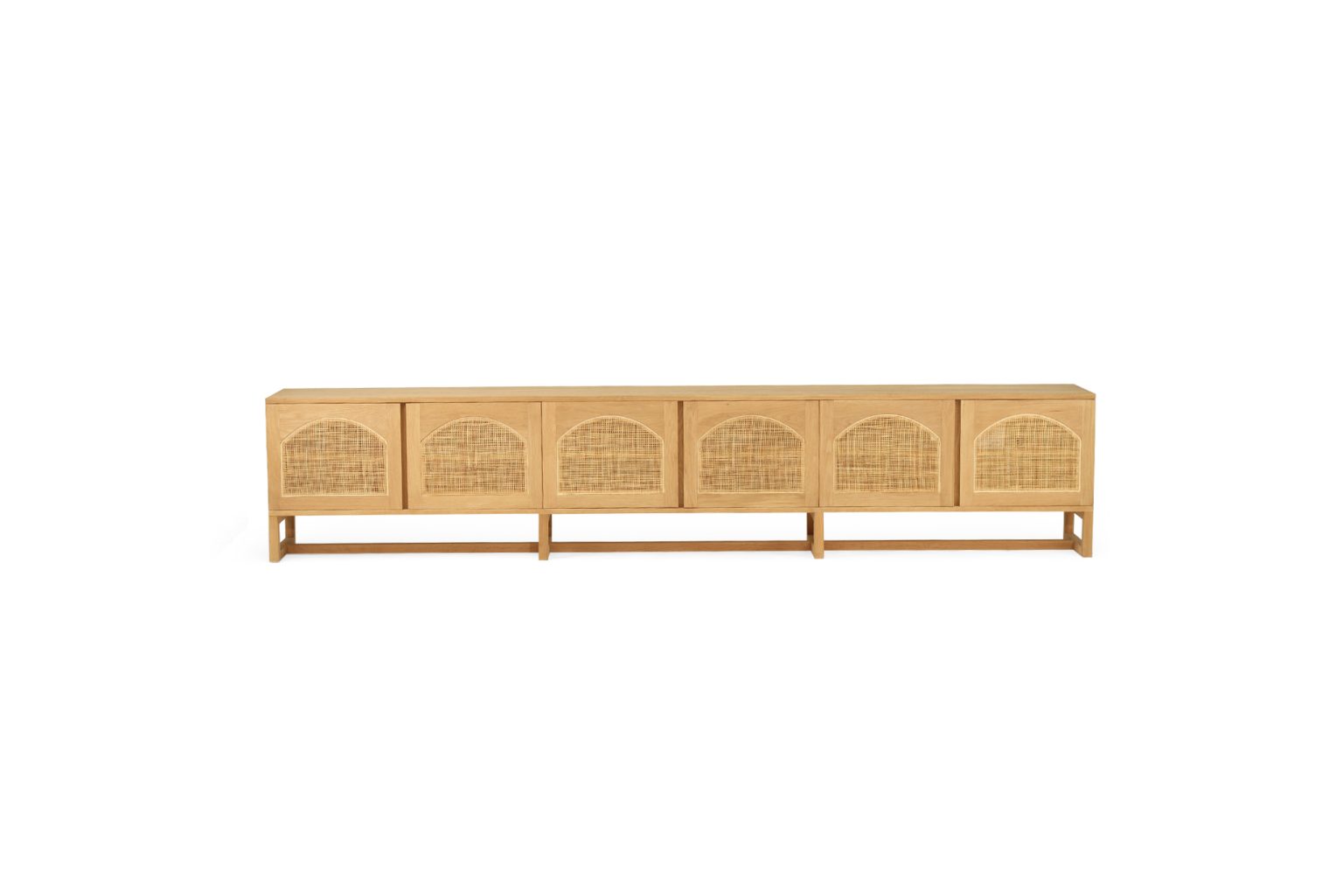 Clovelly Entertainment Unit - Six Door - Arch Windows - Natural - Abide ...
