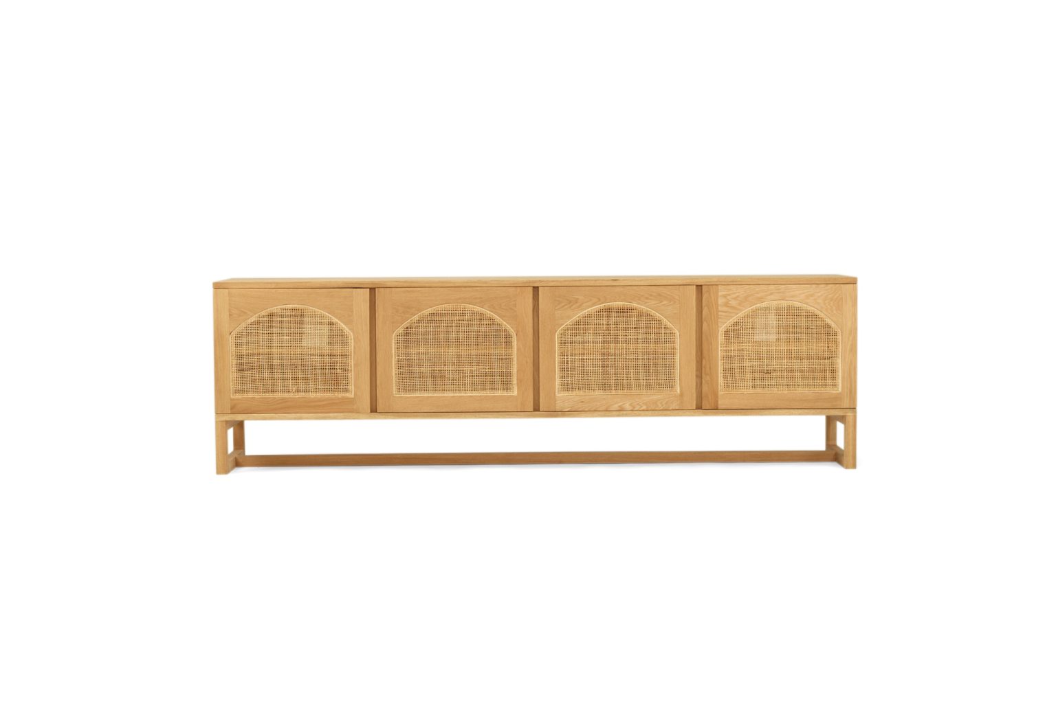 Clovelly Entertainment Unit - Four Door - Arch Windows - Natural ...