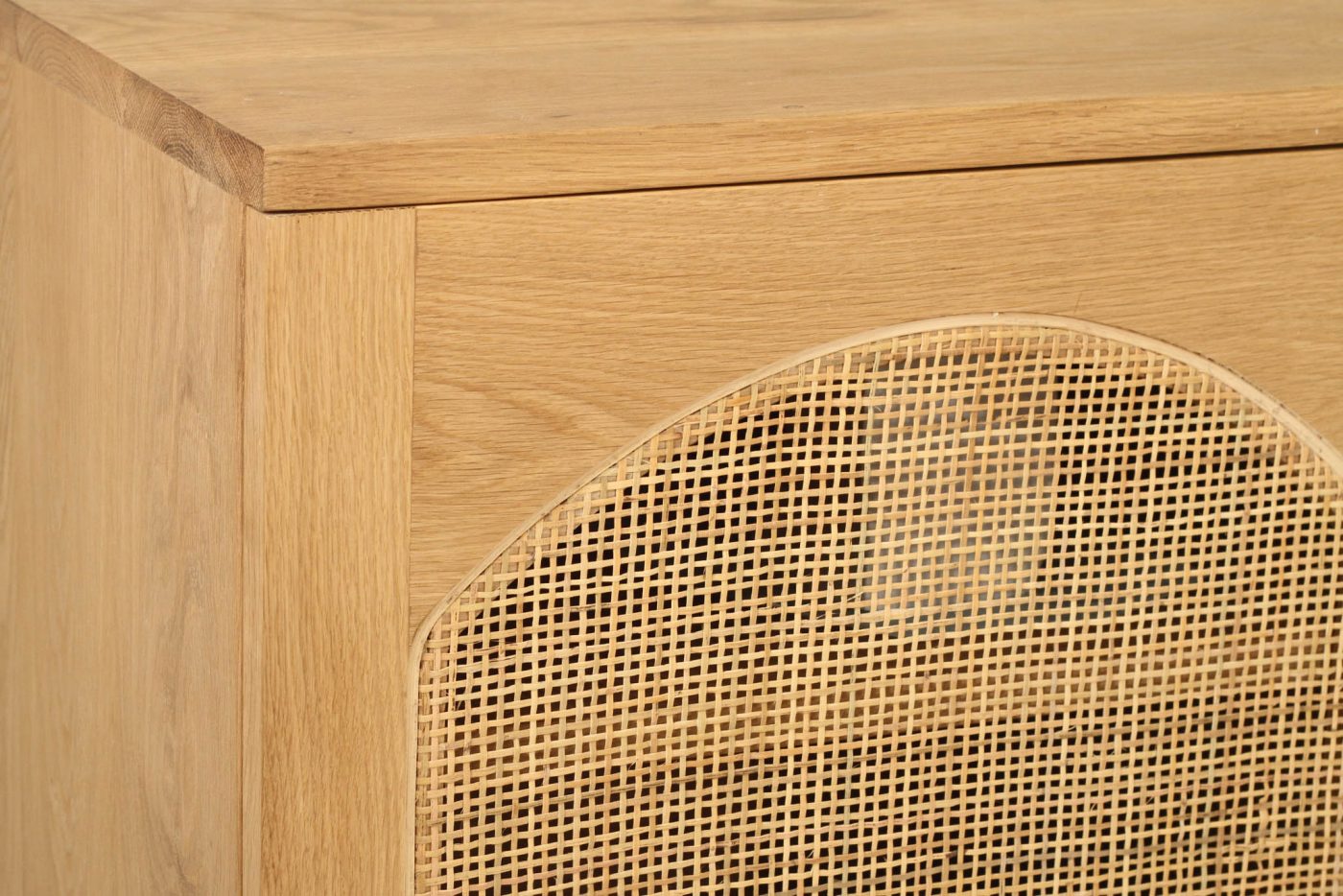 Clovelly Entertainment Unit - Four Door - Arch Windows - Natural ...