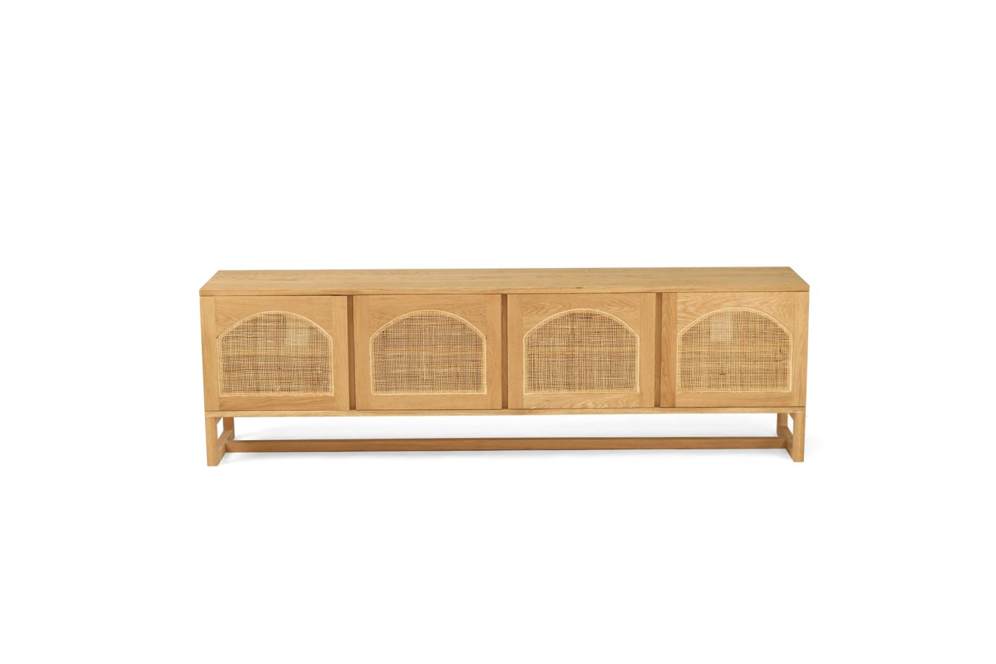 Clovelly Entertainment Unit - Four Door - Arch Windows - Natural ...