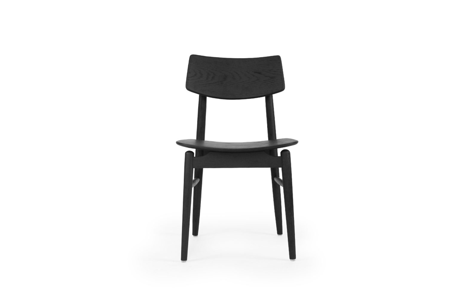 Harlow Dining Chair - Black with Timber Seat - Abide Interiors