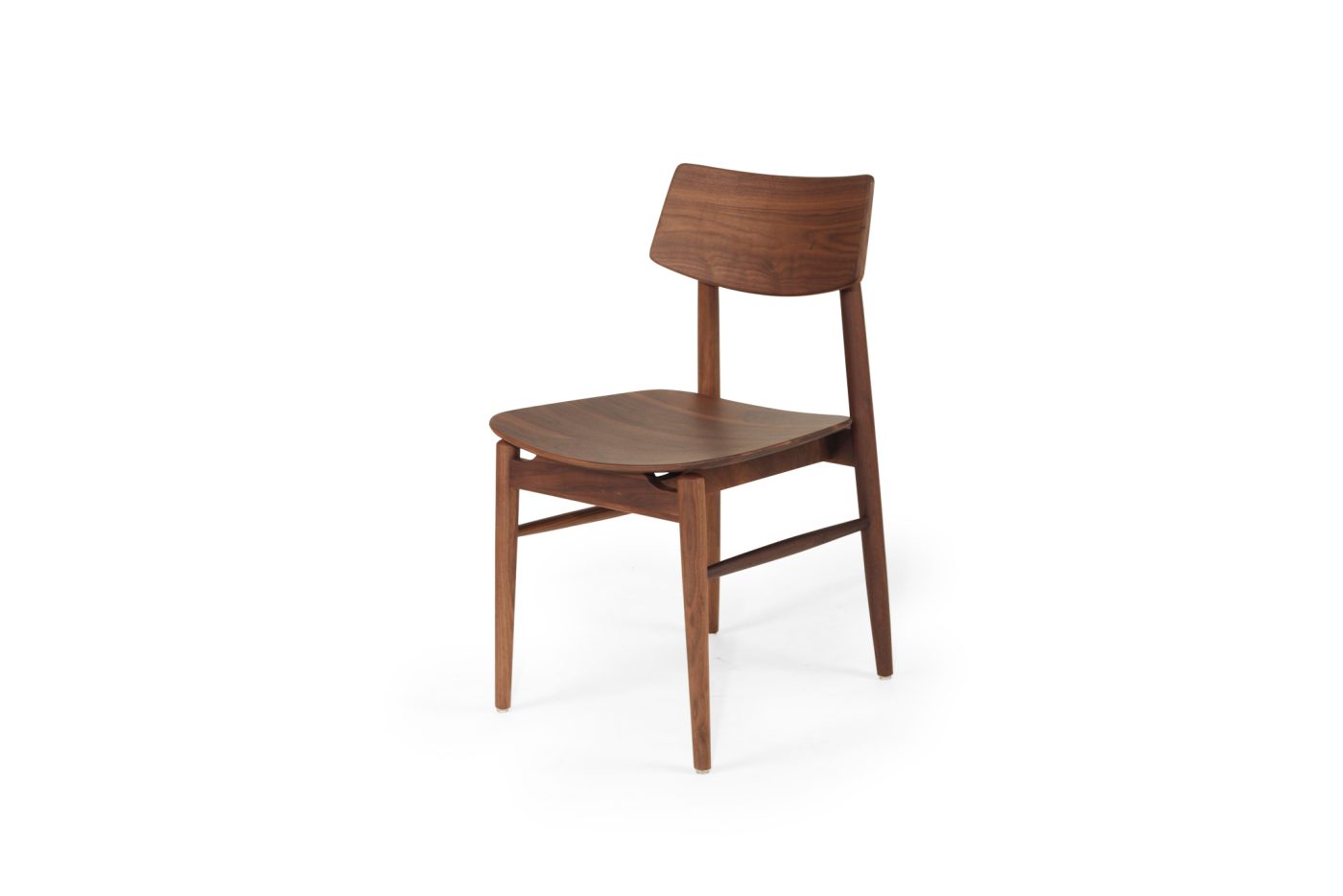 Harlow Dining Chair - Walnut with Timber Seat - Abide Interiors