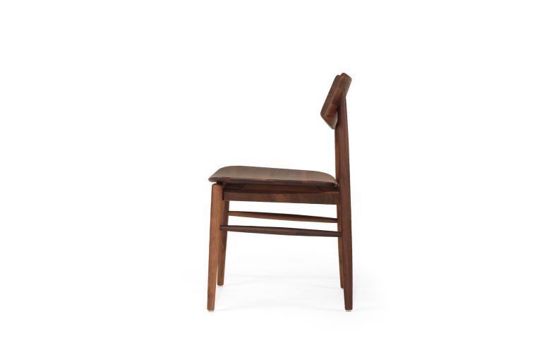 Harlow Dining Chair - Walnut with Timber Seat - Abide Interiors