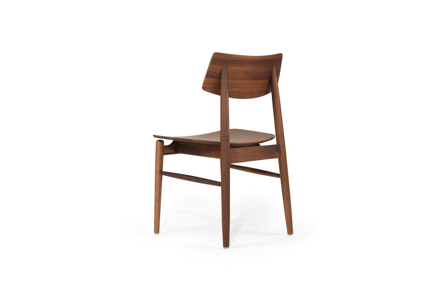 Harlow Dining Chair - Walnut with Timber Seat - Abide Interiors